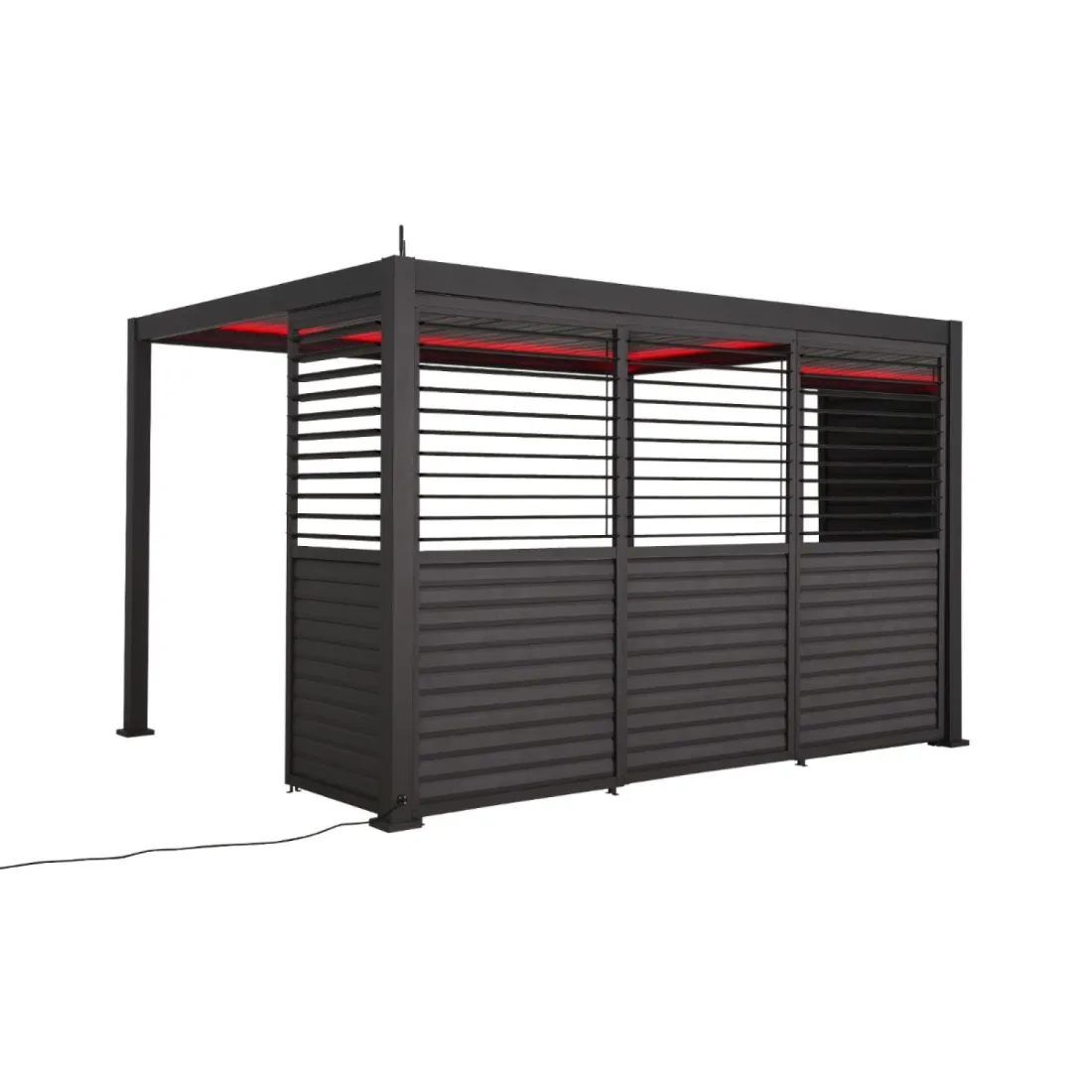 Titan 1m Aluminium Side Wall With Adjustable Louvres for 3m