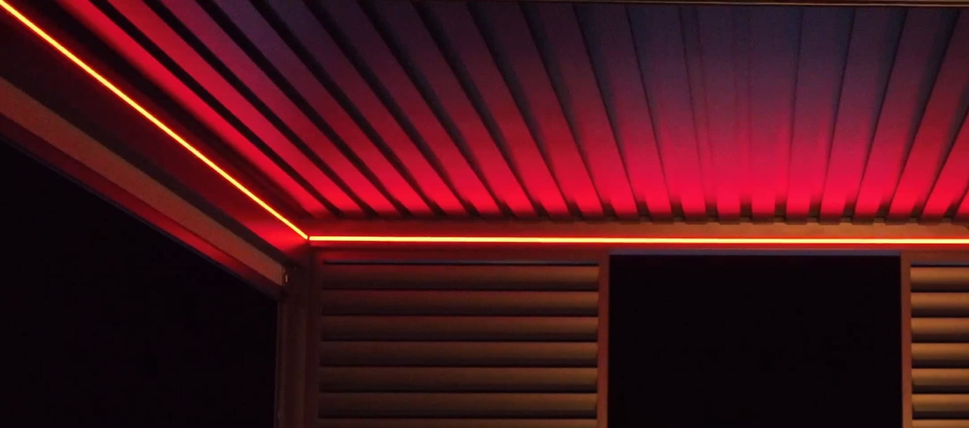 Eden 3m x 4m Aluminium Metal Pergola - LED Lights & Motorised Roof