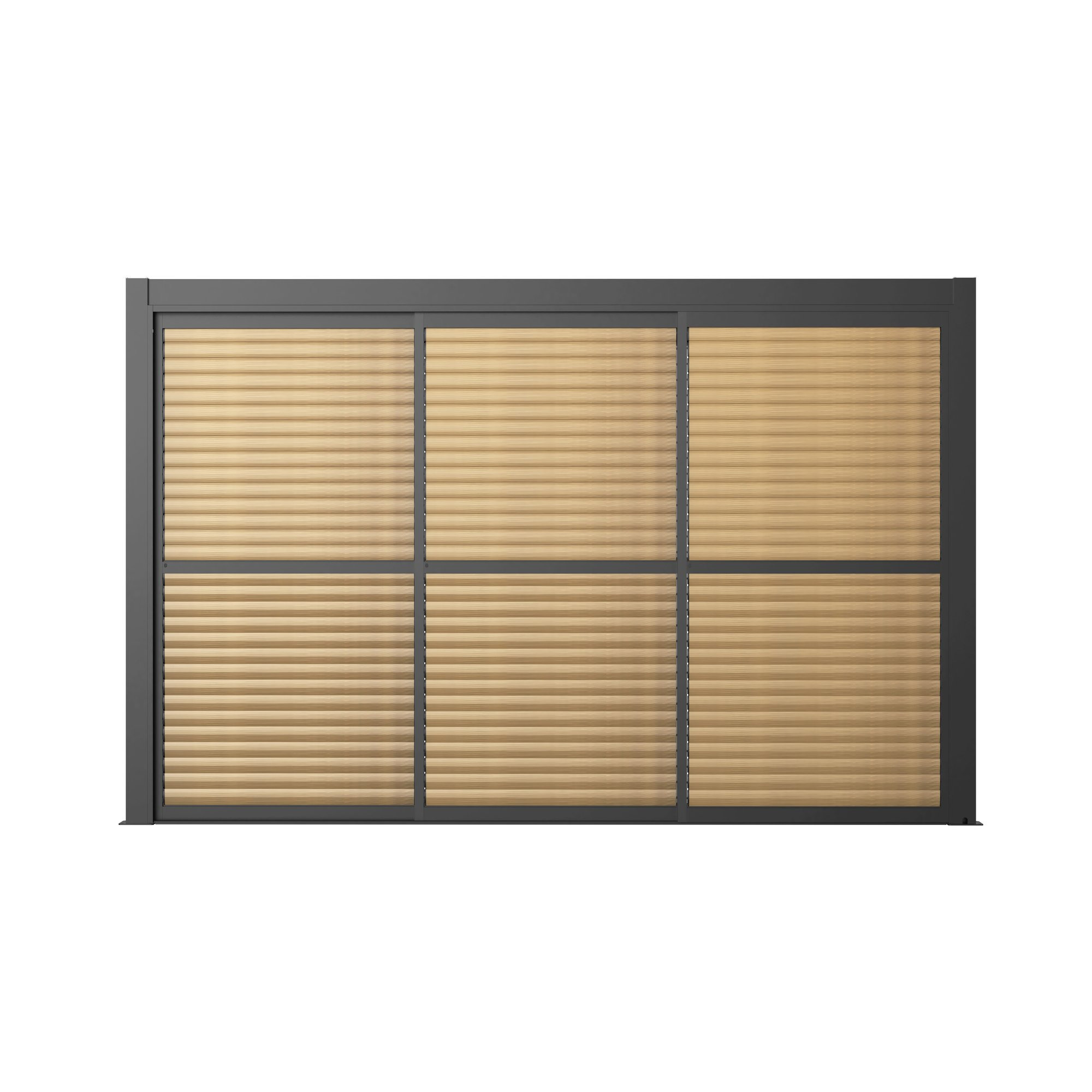 Como Pergola Wood-Effect Sliding Louvre Panel Door by Maze