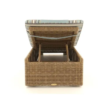 Willow Rattan Sun Lounger – Adjustable, UV-stabilised